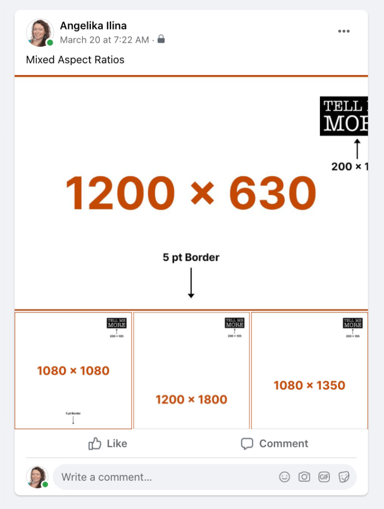 How Images of Different Aspect Ratios Render in Facebook User Feeds ...
